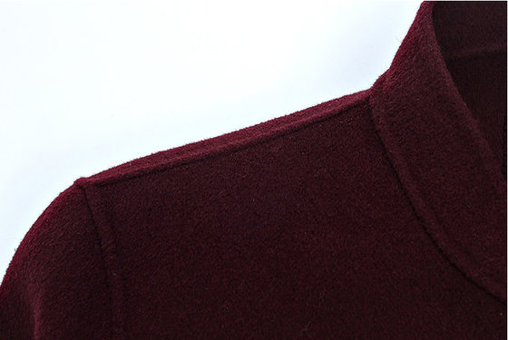 Stand Collar Wool Blend Winter Coat , Business Causal Short Wool Jacket