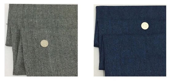 Customized Polyester Mixed Herringbone Wool Fabric 57" / 58" Width