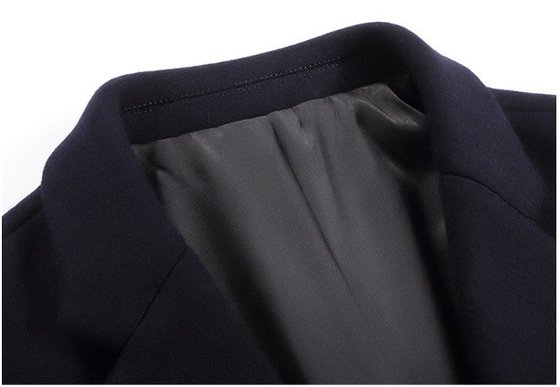 Tailored Collar Minimalism Wool Blend Winter Coat Korea Style Wind Dust Coat