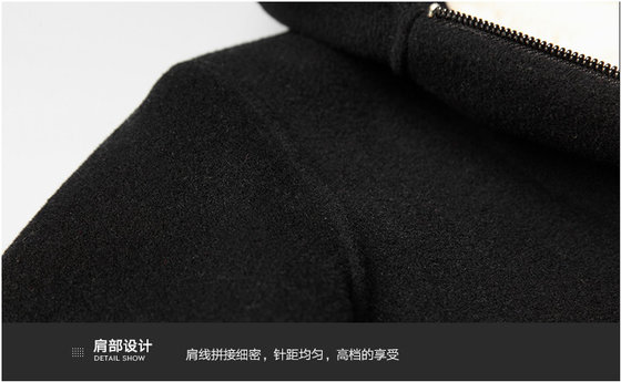 Men's Wool Blend Winter Coat With Hat Zipper No Buttons H Style Causall