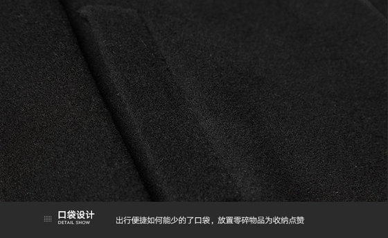Men's Wool Blend Winter Coat With Hat Zipper No Buttons H Style Causall