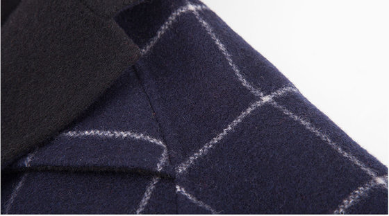 Children'S Winter Double Faced Tartan Wool Blend Winter Coat With Hat Causal Style