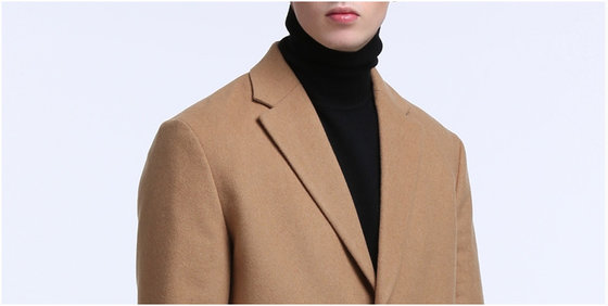 Camel / Gray / Black Winter Simple 60% Wool Blend Overcoat Metiun To Long