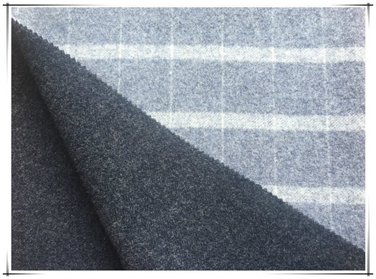 80 Wool 20 Nylon Big Tartan Double Faced Wool Coating Fabric , Width 150cm / 59"