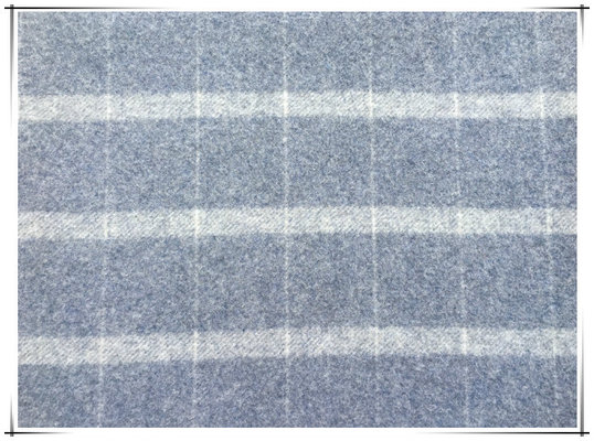 80 Wool 20 Nylon Big Tartan Double Faced Wool Coating Fabric , Width 150cm / 59"