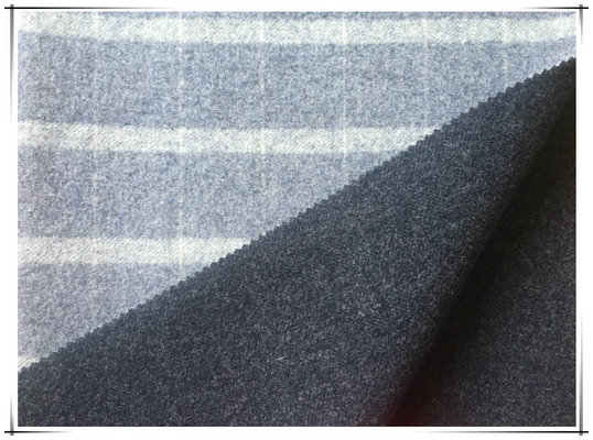 80 Wool 20 Nylon Big Tartan Double Faced Wool Coating Fabric , Width 150cm / 59"