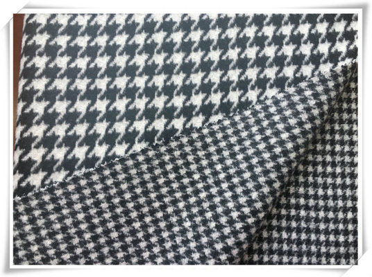 Hound Tooth Wooly - Bully Puppy Tooth Tartan Wool Fabric For Winter
