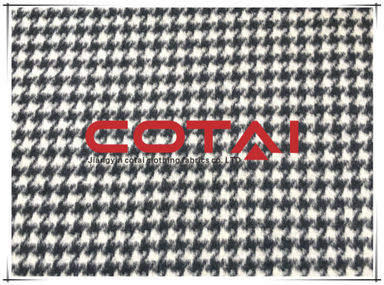 Double Sided Small Houndstooth White And Black For Women Men'S Winter Coat