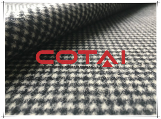 Double Sided Small Houndstooth White And Black For Women Men'S Winter Coat