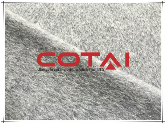Women'S Coat 413 GSM Alpaca Wool Fabric Light Grey Mohair Fabric