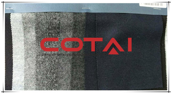 46% Wool 48% Polyester 6% Cotton Stretch Wool Fabric , Double sided Knit Fabric Wool Blend