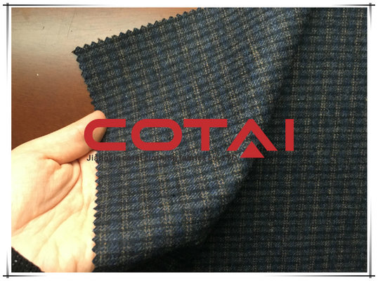Small Blue and Yellow 1cm Plaid / Tartan Wool Fabric Autumn / Winer Suit Blazer Fabric