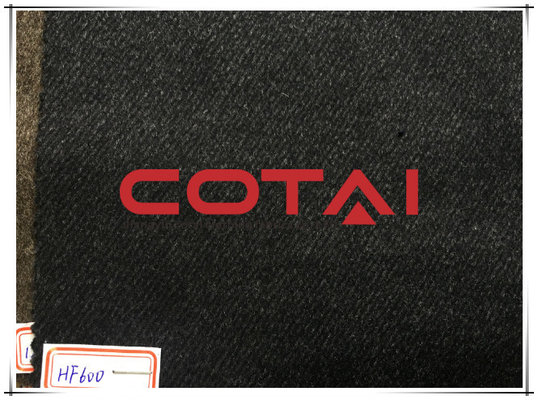 Comfortable 50% Wool Mixed Color Twill Wool Fabric Black Melton Fabric