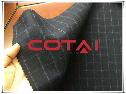 60% Wool 30% Polyester Plaid / Tartan Wool Fabric Square Plaid Melton / Coating Fabric