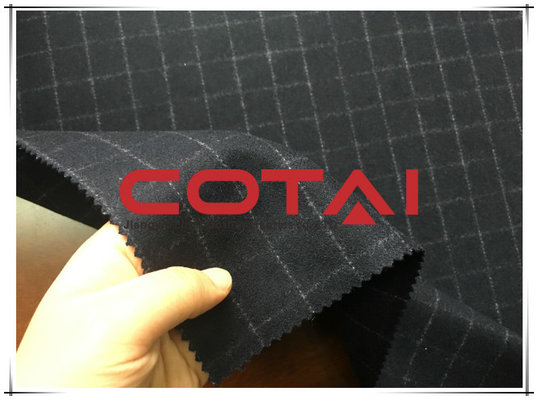 60% Wool 30% Polyester Plaid / Tartan Wool Fabric Square Plaid Melton / Coating Fabric