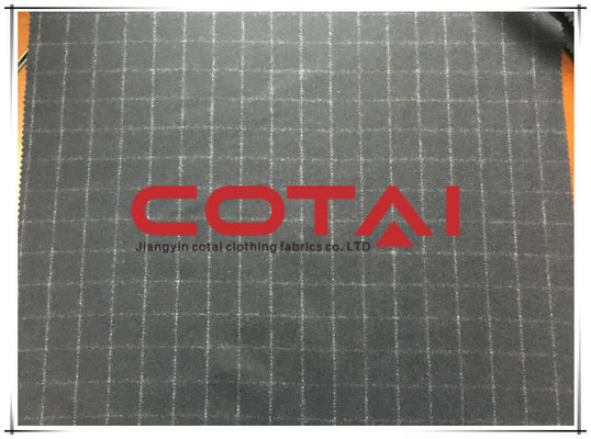 60% Wool 30% Polyester Plaid / Tartan Wool Fabric Square Plaid Melton / Coating Fabric