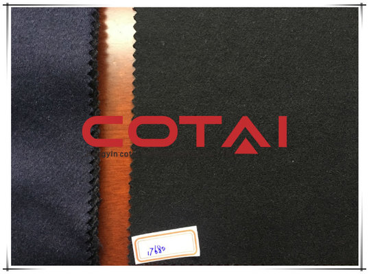 Men / Women'S Winter Coat Twill Woven Melton Wool Fabric Black With Twill
