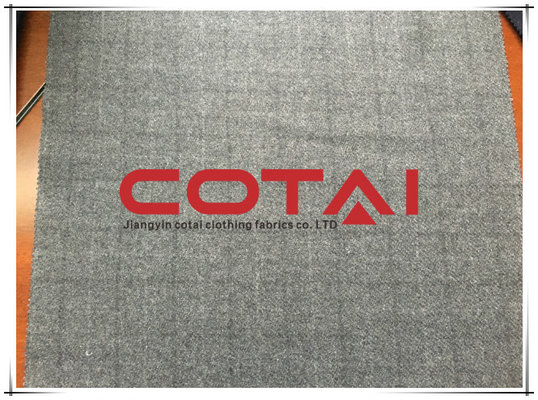 Gray 5cm Unclear Tartan Fabric 50 Wool 40 Polyester Thin Winter Coat Fabric