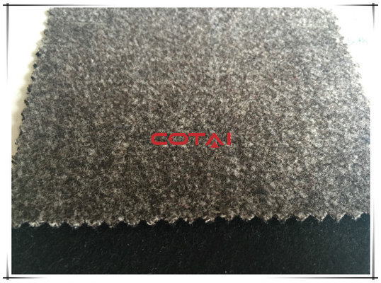 Brown / Gray / White / Black Winter Coat Heavy Wool Fabric Snowflake Fabric 680g/M