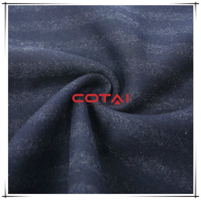 Windproof Colorful Worsted Melton Wool Fabric 690g for Mens Fall Jackets