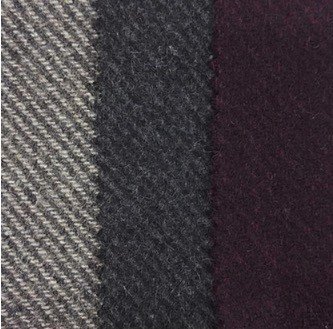 Gray / Black Two Colors Polyester Twill Wool Fabric , Width 150CM
