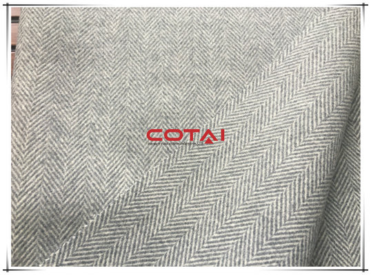 Luxurious Double Sided Herringbone Wool Fabric , Width 150CM 57" / 58"
