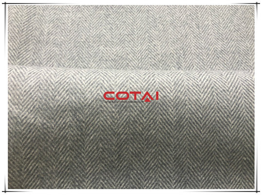 Luxurious Double Sided Herringbone Wool Fabric , Width 150CM 57" / 58"