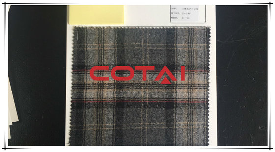 230GSM 345G/M Thin Tartan Wool Fabric 57"-58" 30% Wool Woven Fabric