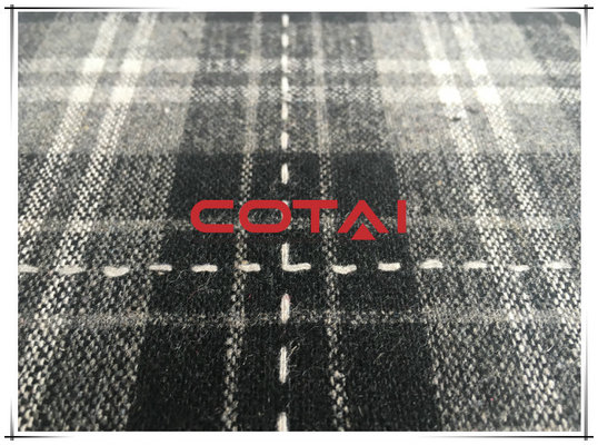 Yarn Dyed Flannel Plaid Thin Tartan Wool Fabric Cuttable Width 58" 230G/M2