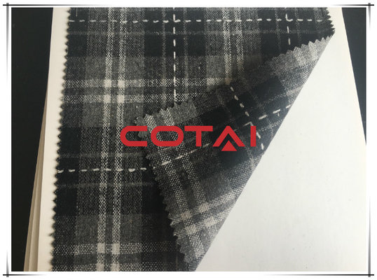 Yarn Dyed Flannel Plaid Thin Tartan Wool Fabric Cuttable Width 58" 230G/M2