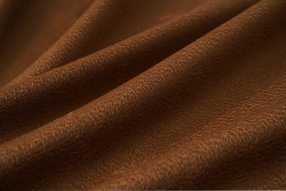Garment Skirt Trousers Coat Overcoat Double Faced Wool Fabric Shiny Brown 100% Wool 820g/M
