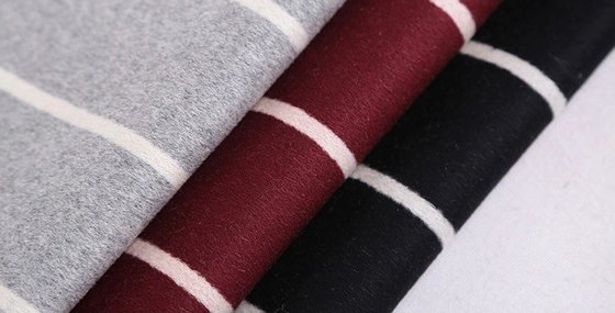 Red White Striped 60%  Heavy Wool Fabric For Women'S Coat 820G/M