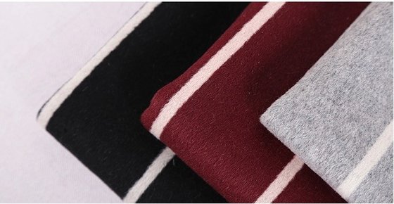 Red White Striped 60%  Heavy Wool Fabric For Women'S Coat 820G/M