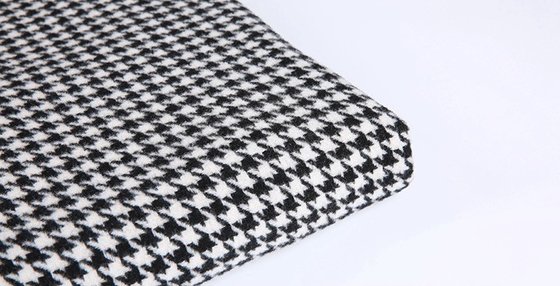 Thick Heavy Houndstooth Merino 80% Wool Velvet Fabric For Overcoat
