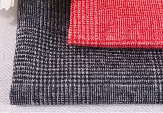 80% Wool 20% Nylon Blended Tartan Wool Fabric Double Face Wool Fabric