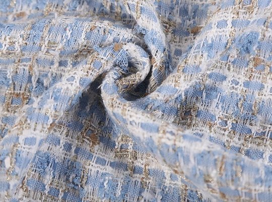 Classic Channel Style Fancy Terry Fleece Tweed Lightweight Wool Fabric 366gsm 500g/m
