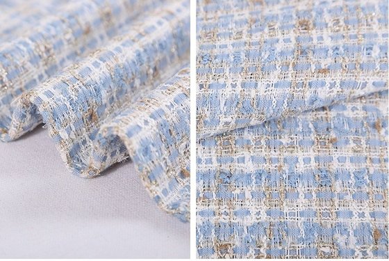 Classic Channel Style Fancy Terry Fleece Tweed Lightweight Wool Fabric 366gsm 500g/m