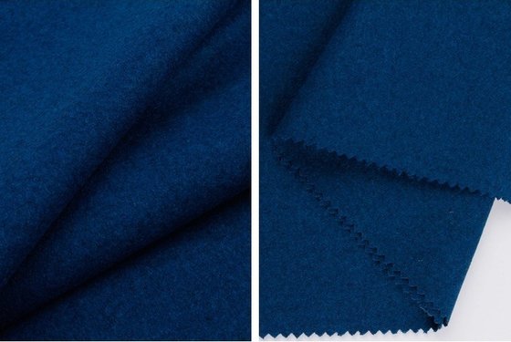 Men'S Merino Customized Plain Coating Wool Fabric Midnight Blue