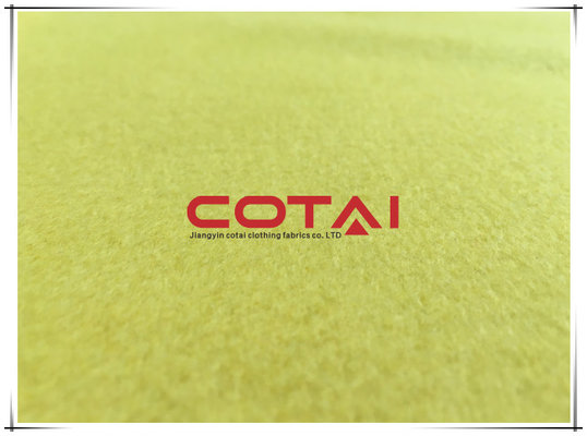 Bright Mustard Yellow Coating Wool Fabric Heavyweight Wool And Viscose And Polyester