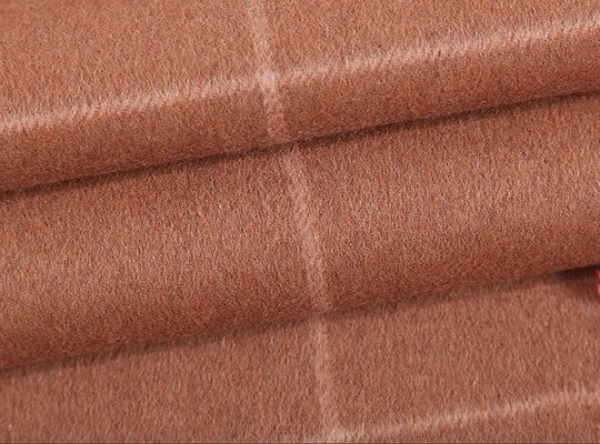 Classical 50% Plaid Checks Double Faced Wool Coating Fabric Tartan + Plain