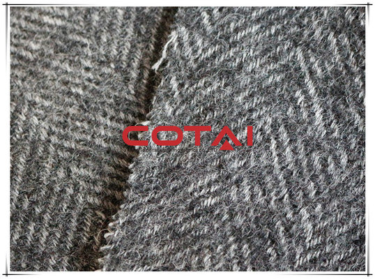 Practical Single Face Herringbone Wool Fabric Herringbone Printed Melton Fabric