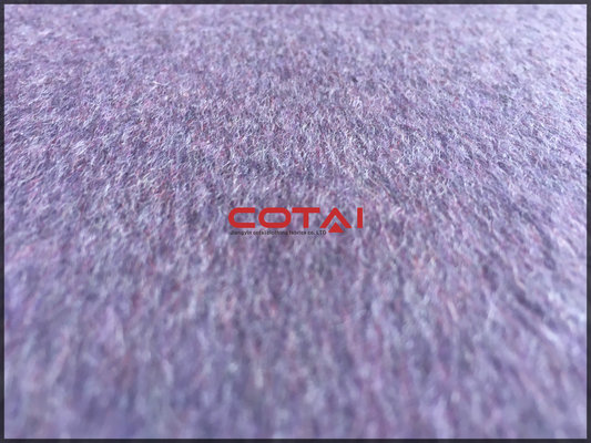 Soft Purple Color Alpaca Coating Fabric / Wool Mohair Fabric Softer And Warmer