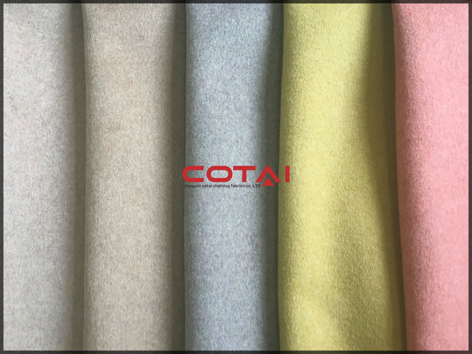 Heavyweight Double Faced Alpaca Wool Fabric , Coat Wool Fabric Keep Warm