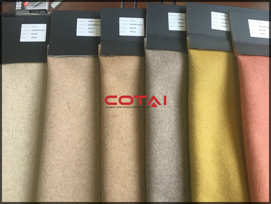 Heavyweight Double Faced Alpaca Wool Fabric , Coat Wool Fabric Keep Warm
