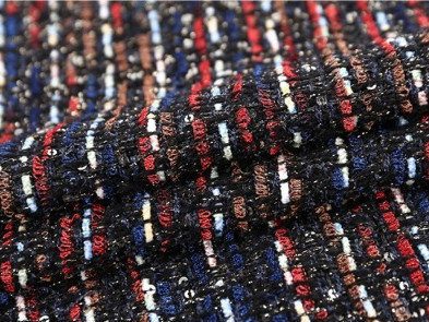 Stretch Suiting Fabric / Striped Wool Fabric Mixed Combination Color