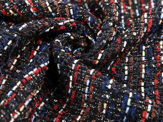 Stretch Suiting Fabric / Striped Wool Fabric Mixed Combination Color