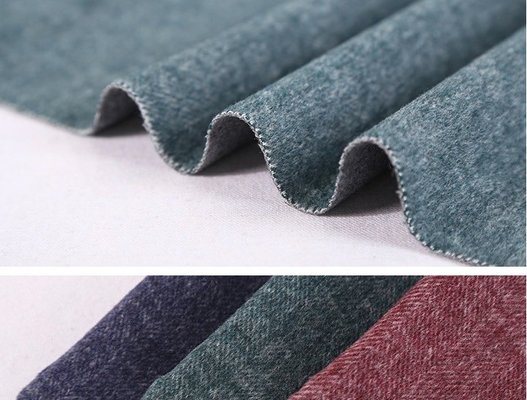 Heavyweight Herringbone Wool Fabric / Medium Weight Wool Fabric For Overcoats