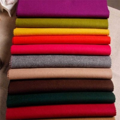 Polyester Melton Wool Fabric / Wool Dress Fabric For Jacket Coating Dress