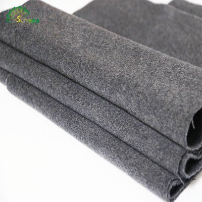 Heavyweight Single Side Twill Wool Fabric / Wool Fleece Fabric For Warm