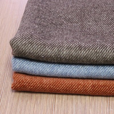 Mix Blue Tweed Medium Weight Wool Fabric Wind Resistant For Warmest Winter Jacket